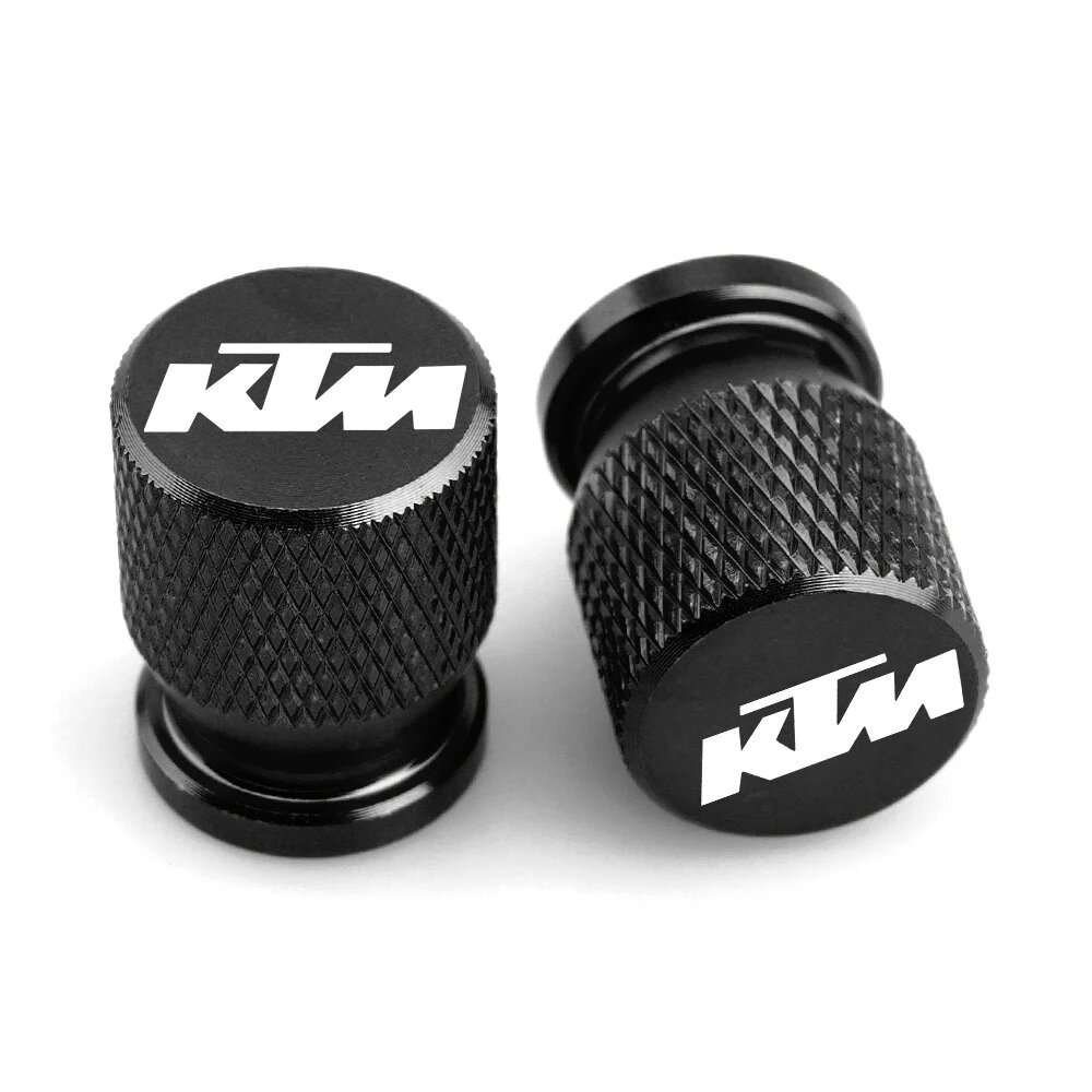Крышки клапанов для колес из алюминия CNC для мотоциклов KTM Duke EXC TPi 6Days Черный, Black