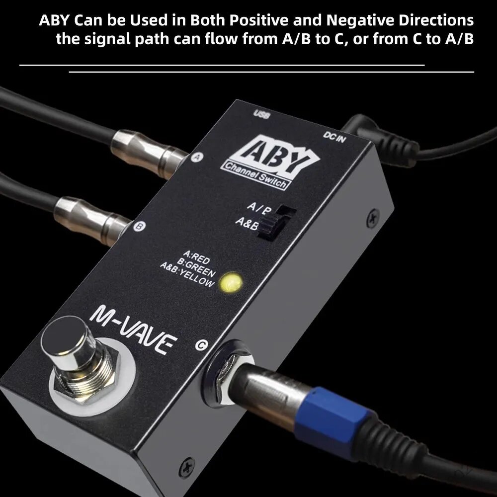 M-VAVE ABY Channel Switch Черный Процессор эффектов для гитары — фото 1