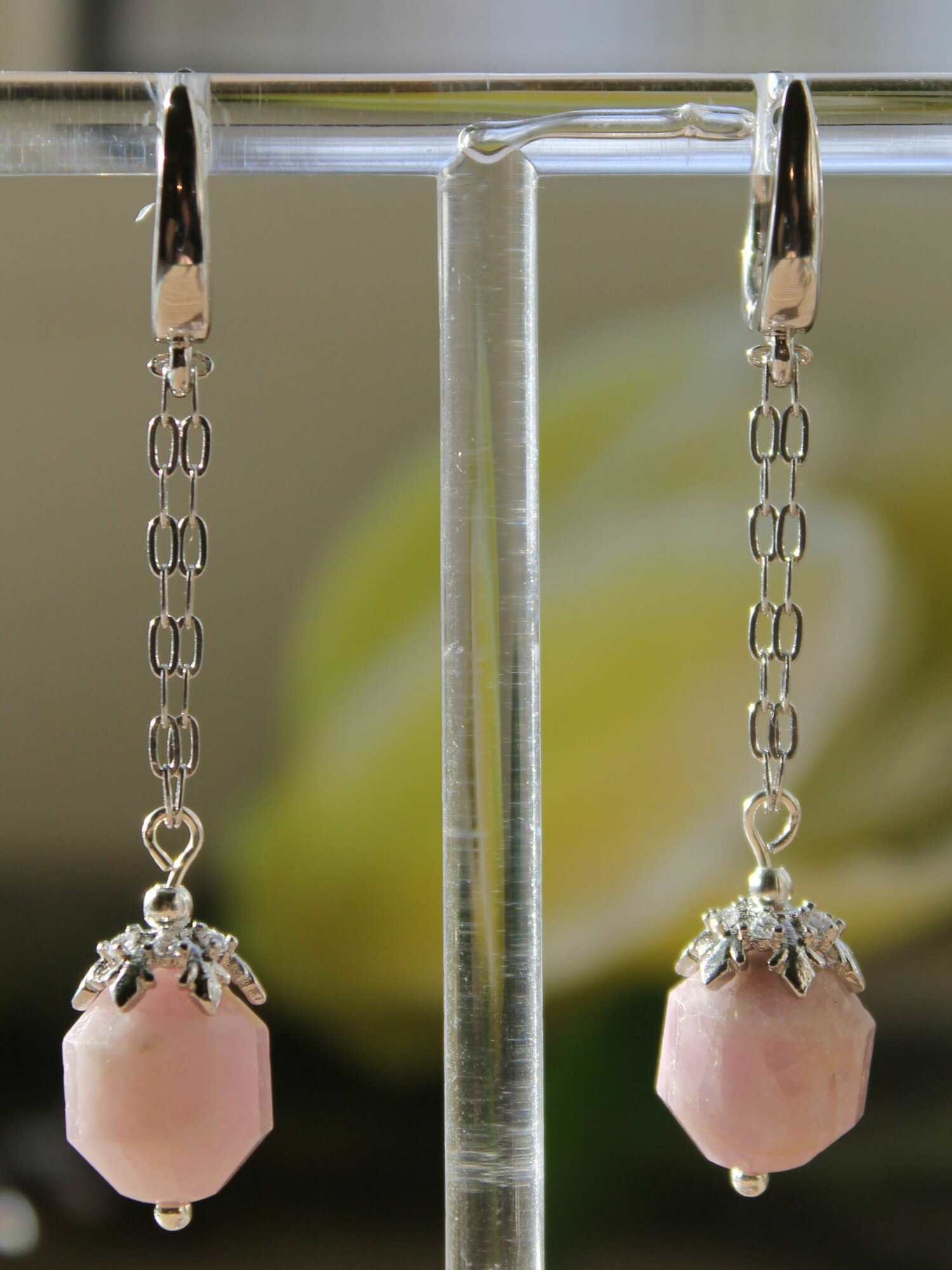 Серьги, кунцит