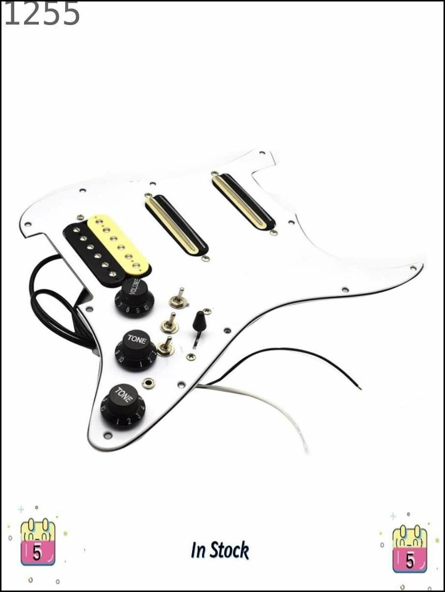 Электрогитара с нагруженной предварительно собранной рукояткой гитарного пэда в сборе