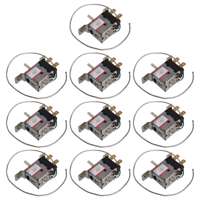 10x WPF22A 2-Контактный Термостат Для Холодильника С Металлическим Шнуром 30 См
