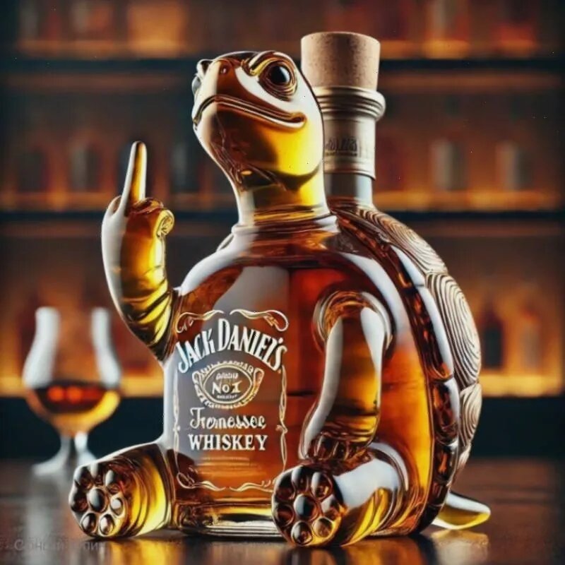 Графин Jack Daniel's в форме черепахи, 0.35 л, для виски и коньяка, подарочный