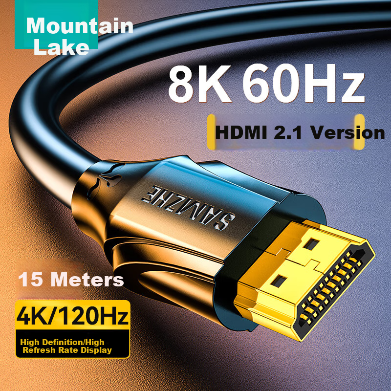 SAMZHE HDMI 2.1 15 м 8K60Hz высококачественный видео кабель для ноутбука телевизора монитора проектора совместимый с