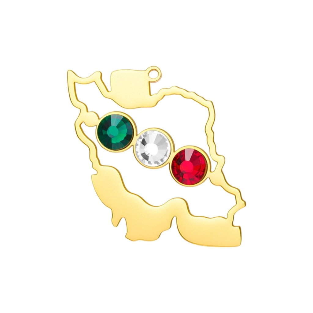 Многофункциональная карта Ирана, маленькая подвеска с текстурой из нержавеющей стали для аксессуаров