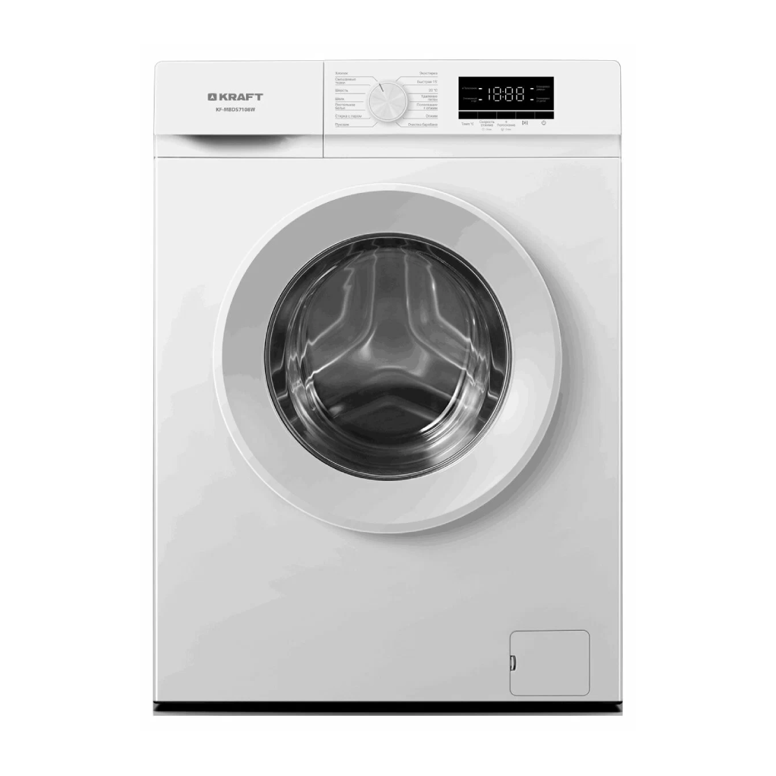 Стиральная машина Kraft KF-MBDS7108W, 7 кг, 1000 об/мин, 14 программ, инверторная, обработка паром, белый