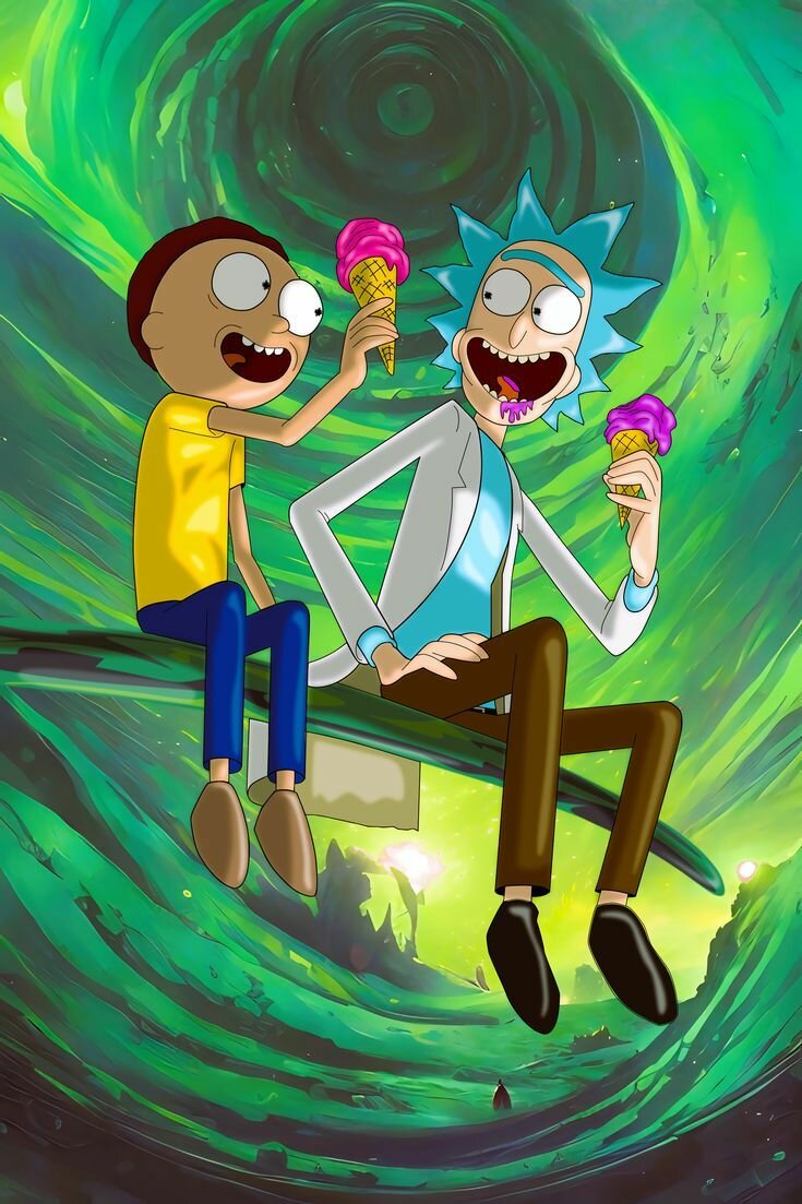 Алмазная Мозаика "Рик И Морти" 40х50 См Алмазная Вышивка / Картина Стразами Подарков / Украшения