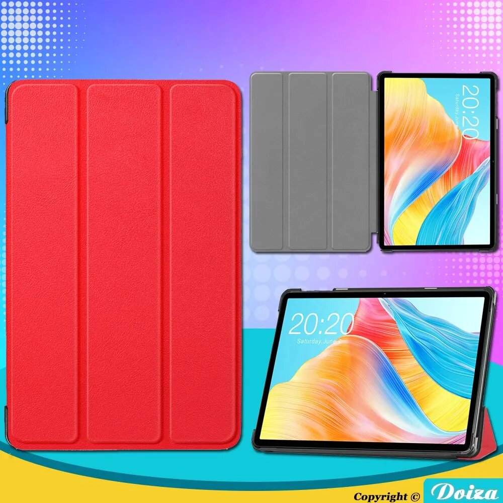 Планшетный Чехол на Samsung Galaxy Tab A 10.1" SM-T510 / Универсальный Противоударный Чехол книжка для Самсунг Галакси Таб Tab A 10.1" SM-T515 2019, магните, экокожа, красный