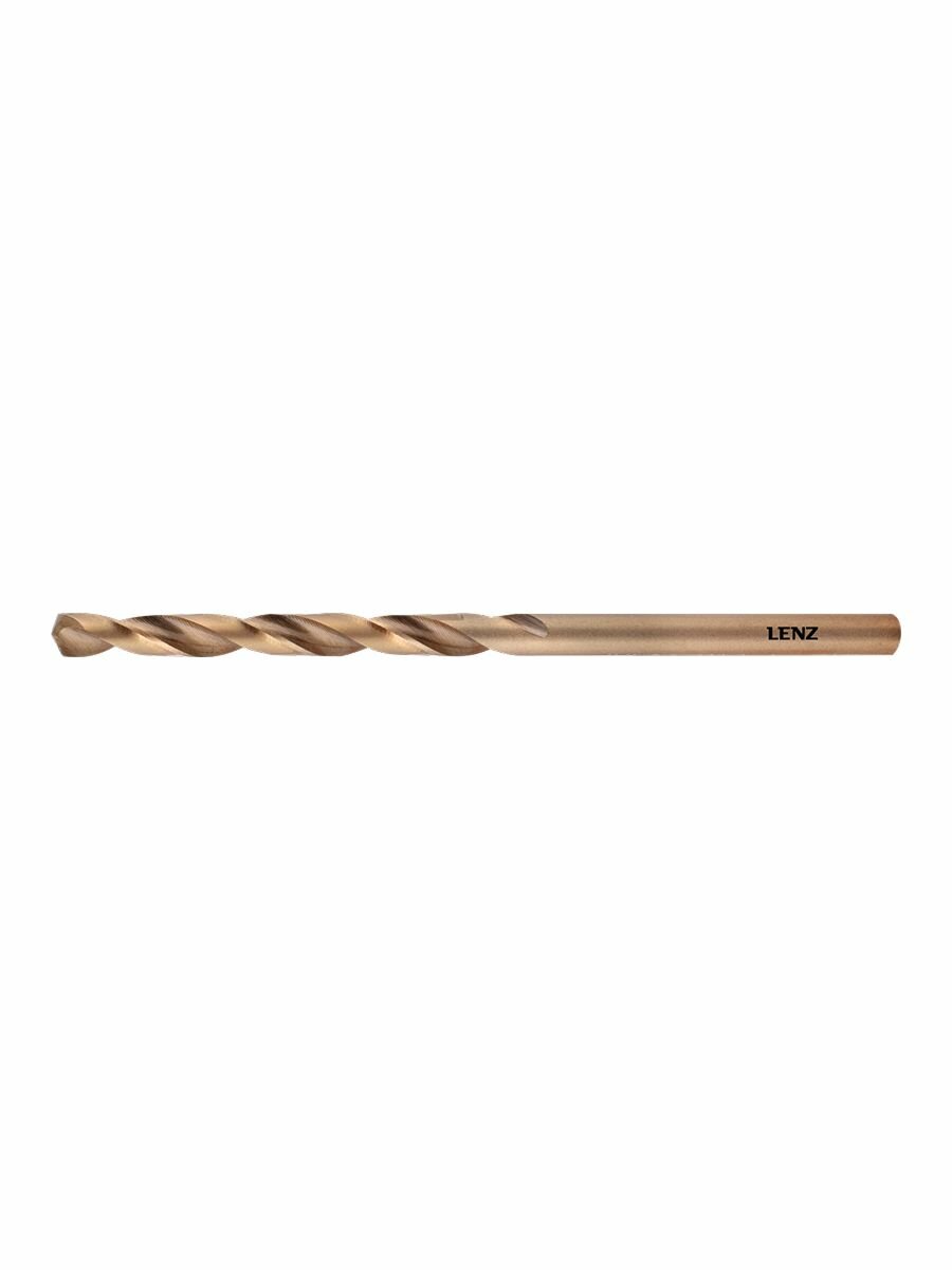 Сверло спиральное LENZ 4,5х47/80 мм, ц/х, HSSE-Co5, DIN 338, 10 шт.