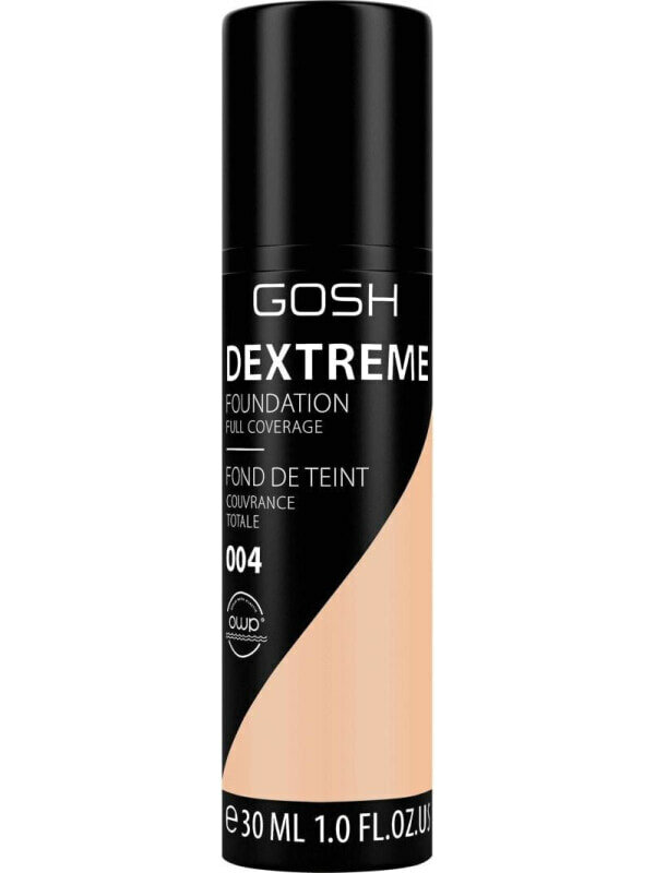 Gosh Dextreme Foundation Full Coverage Стойкий тональный крем с матирующим бархатным покрытием 30 мл