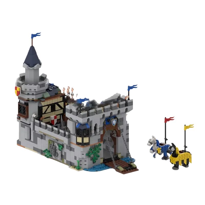 MOC архитектурный замок из блоков 1302 шт