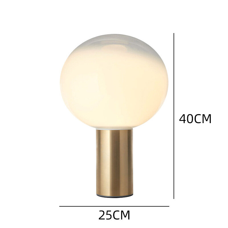 Современная античная бронзовая стеклянная настольная лампа для спальни, кабинета и прикроватной тумбы - элегантный