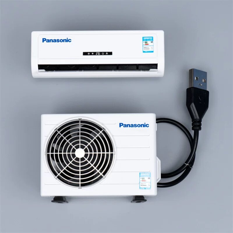 Миниатюрная модель кондиционера Panasonic в масштабе 1/14 для коллекционирования и оформления сцен - комплект с