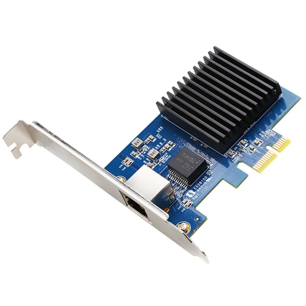 Сетевая карта PCIe NIC 10 Гбит/с, один порт RJ45, чип RTL8127 PCI-Express X1 Vision Acquisition для Win10/Win11