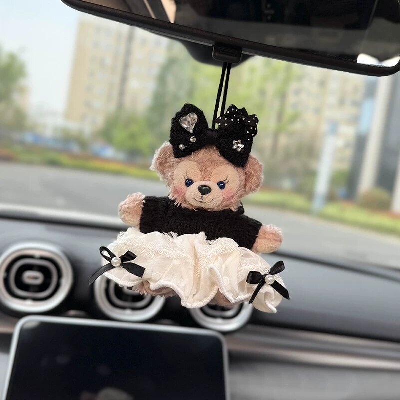 Автомобильный подвесной кулон в виде черного платья с розой (элегантный аксессуар для салона)