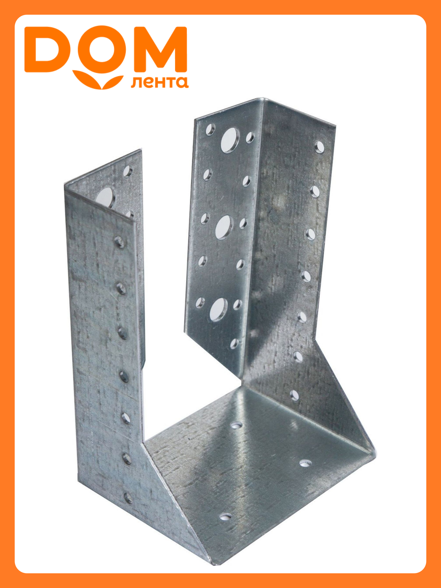 Опора бруса Tech-KREP, перфорированная, оцинкованная сталь, 76x150x76 мм