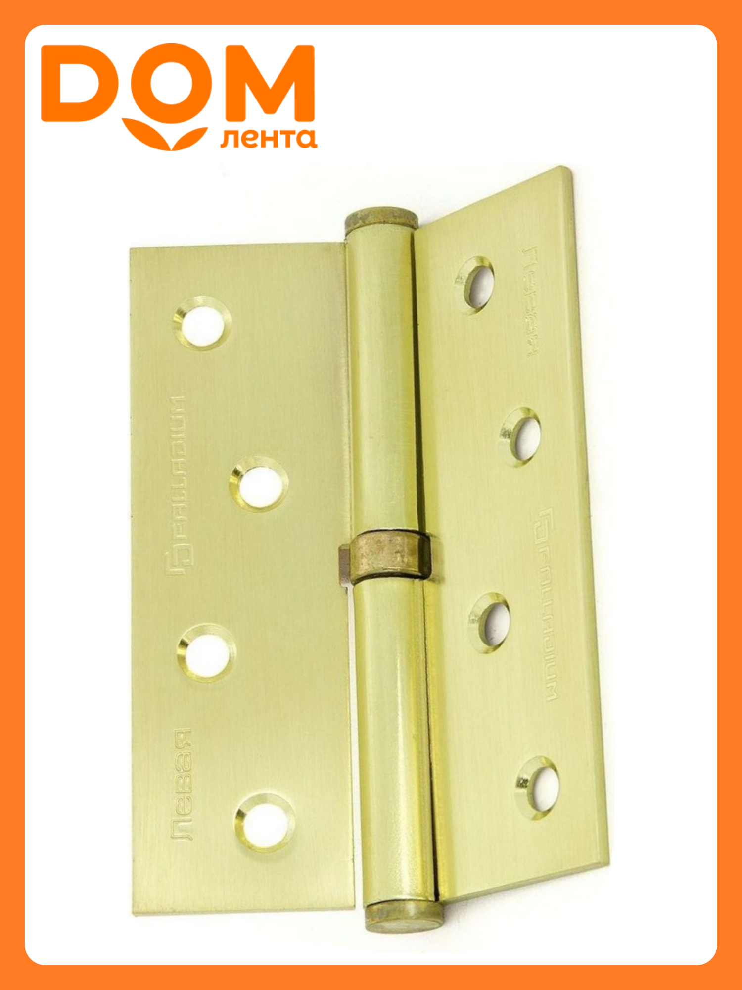 Дверная петля разъемная врезная Palladium N613S4SBL 100х75х2,5 мм матовое золото