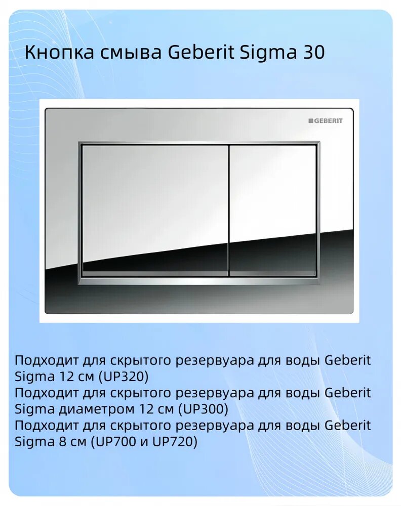Кнопка для инсталляции Geberit Sigma 30 115.883. KH.1 глянец, хром