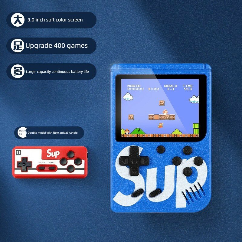 Игровой автомат, 400+ игр, красный, двойной, AV-кабель, кабель для зарядки