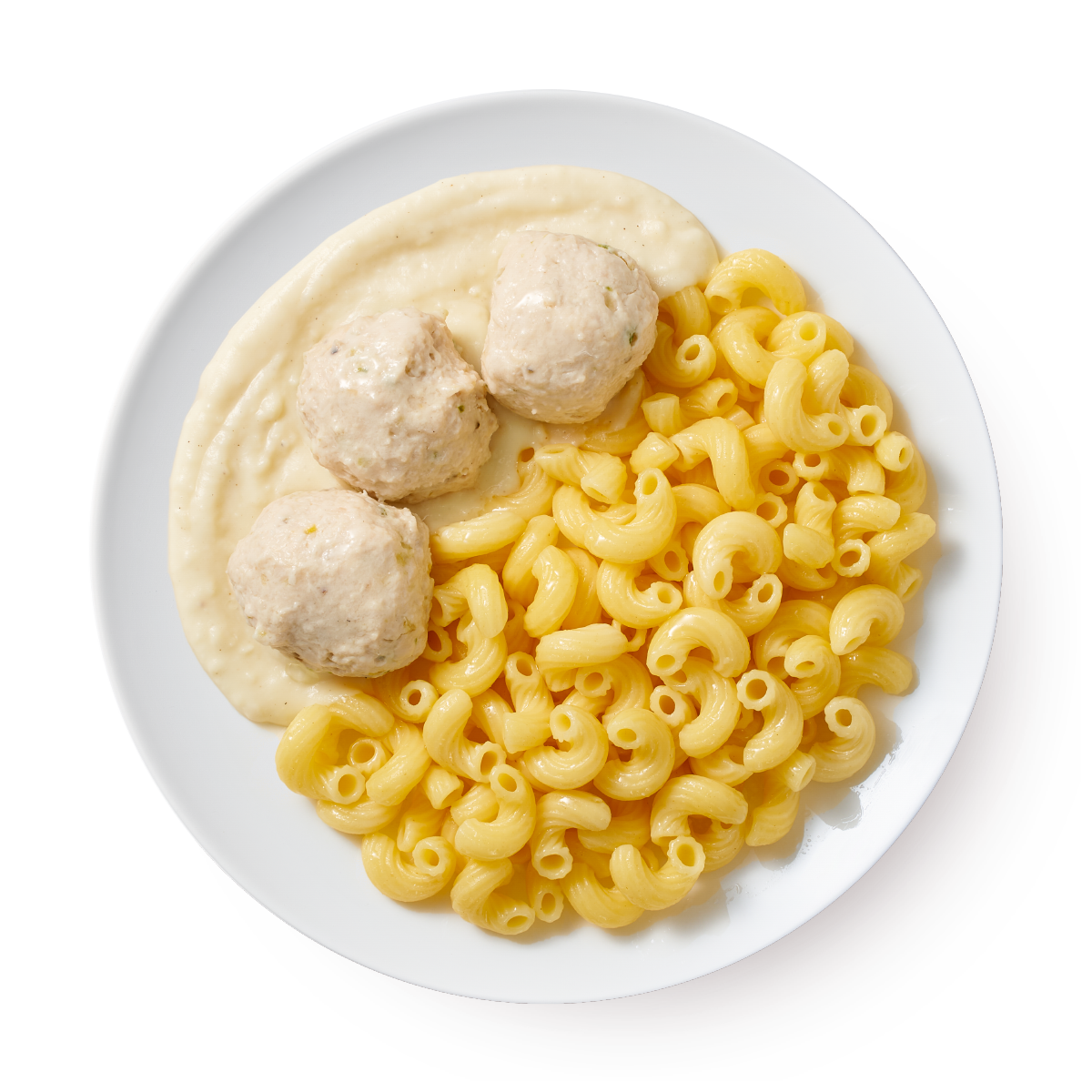 Фрикадельки из индейки и курицы с макаронами в сливочном соусе «Мирлис»