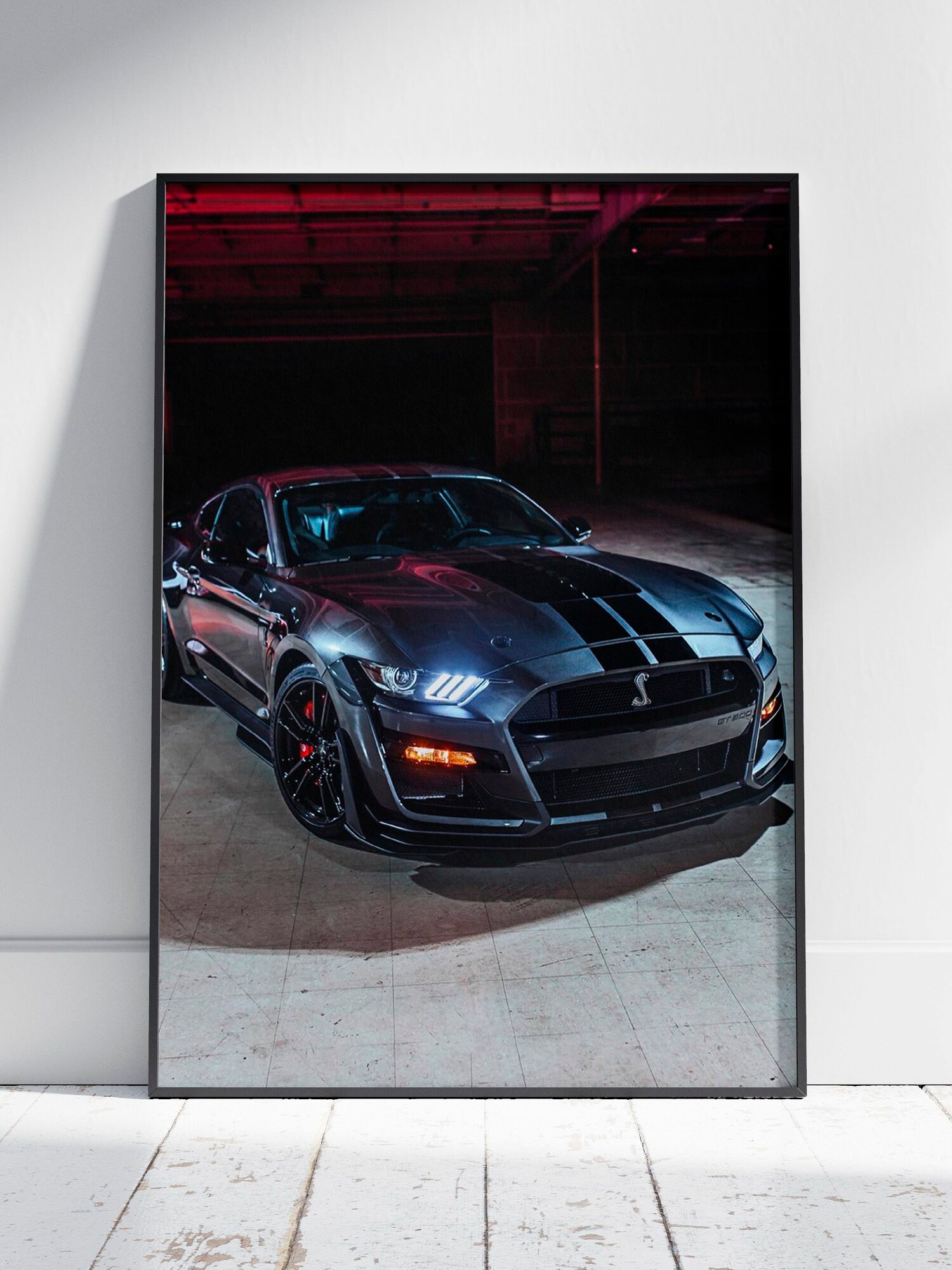 Плакат на стену для интерьера Авто и Мото (Шелби GT500 - Shelby GT500) - Постер по транспорту формата A3 (30x42 см)