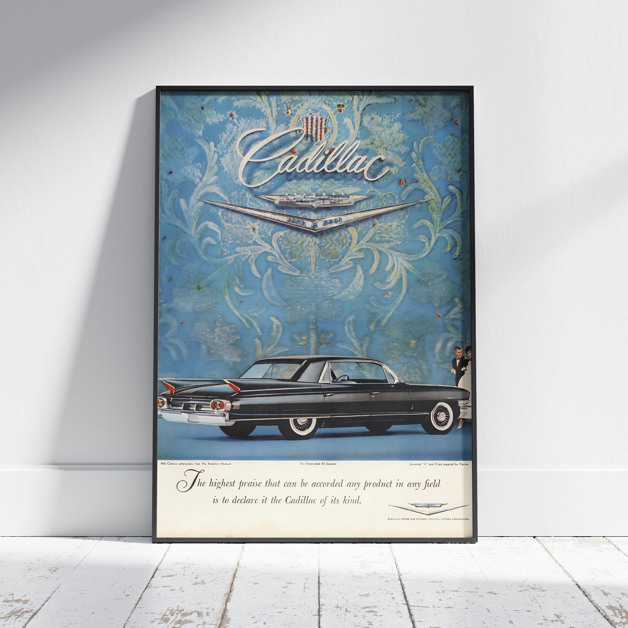 Плакат на стену для интерьера Лоурайдер (Cadillac Fleetwood 2) - Постер по тюнингованным автомобилям формата А3 (30x42 см)