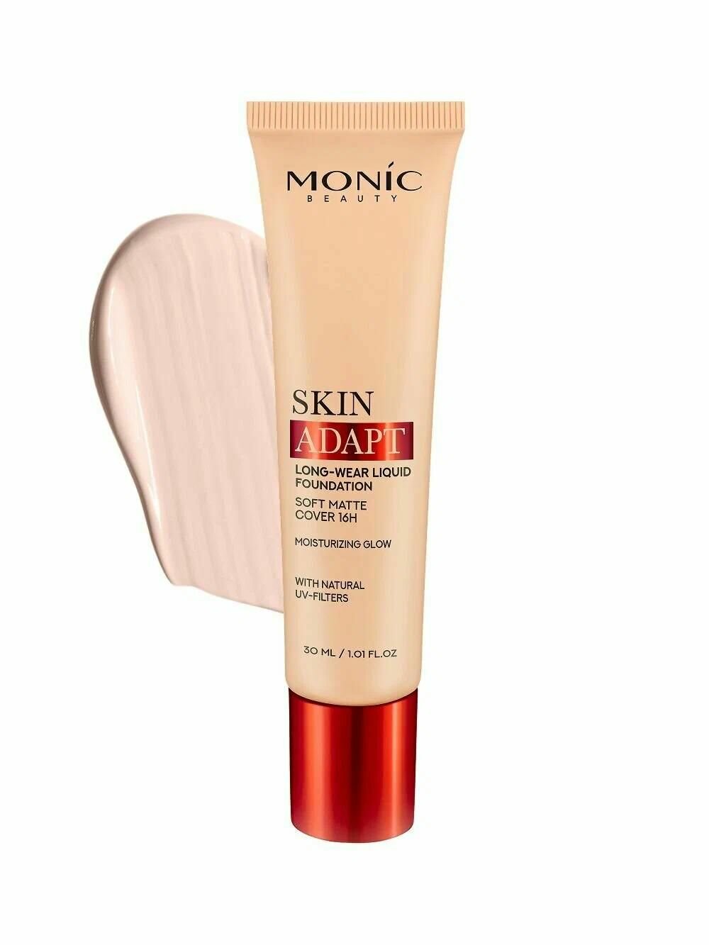 Тональная основа Monic Beauty Skin Adapt Soft Matte тон 03 Rose Beige