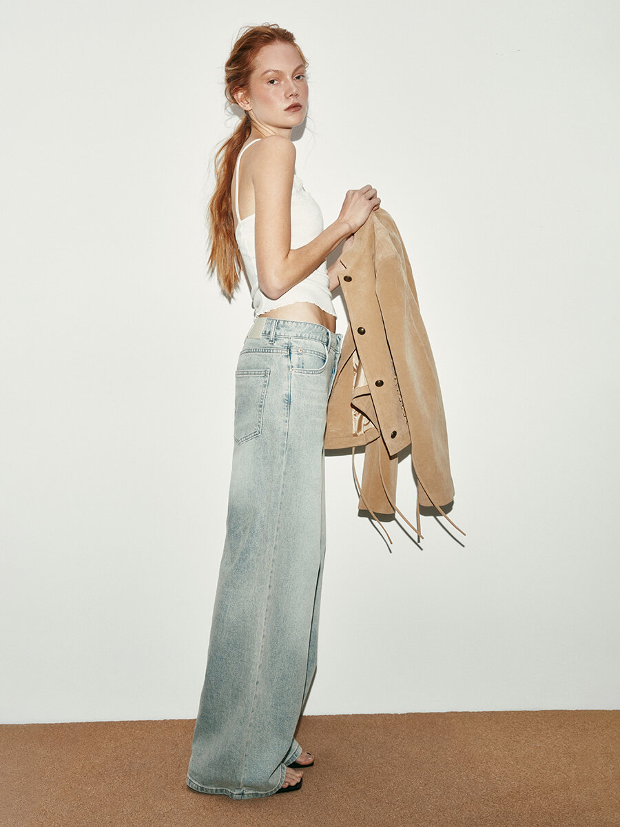 Джинсы багги с низкой посадкой 