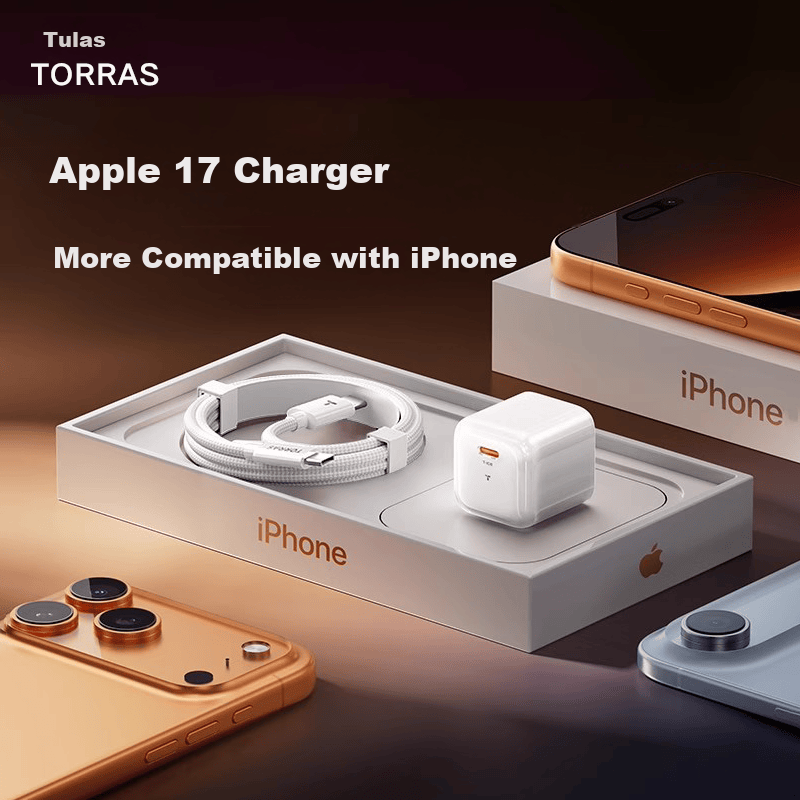 TORRAS Ice Cube Lite 30W GaN быстрая зарядка для iPhone 17 Pro Max с прозрачно-белым комплектом Версия：Серия 30