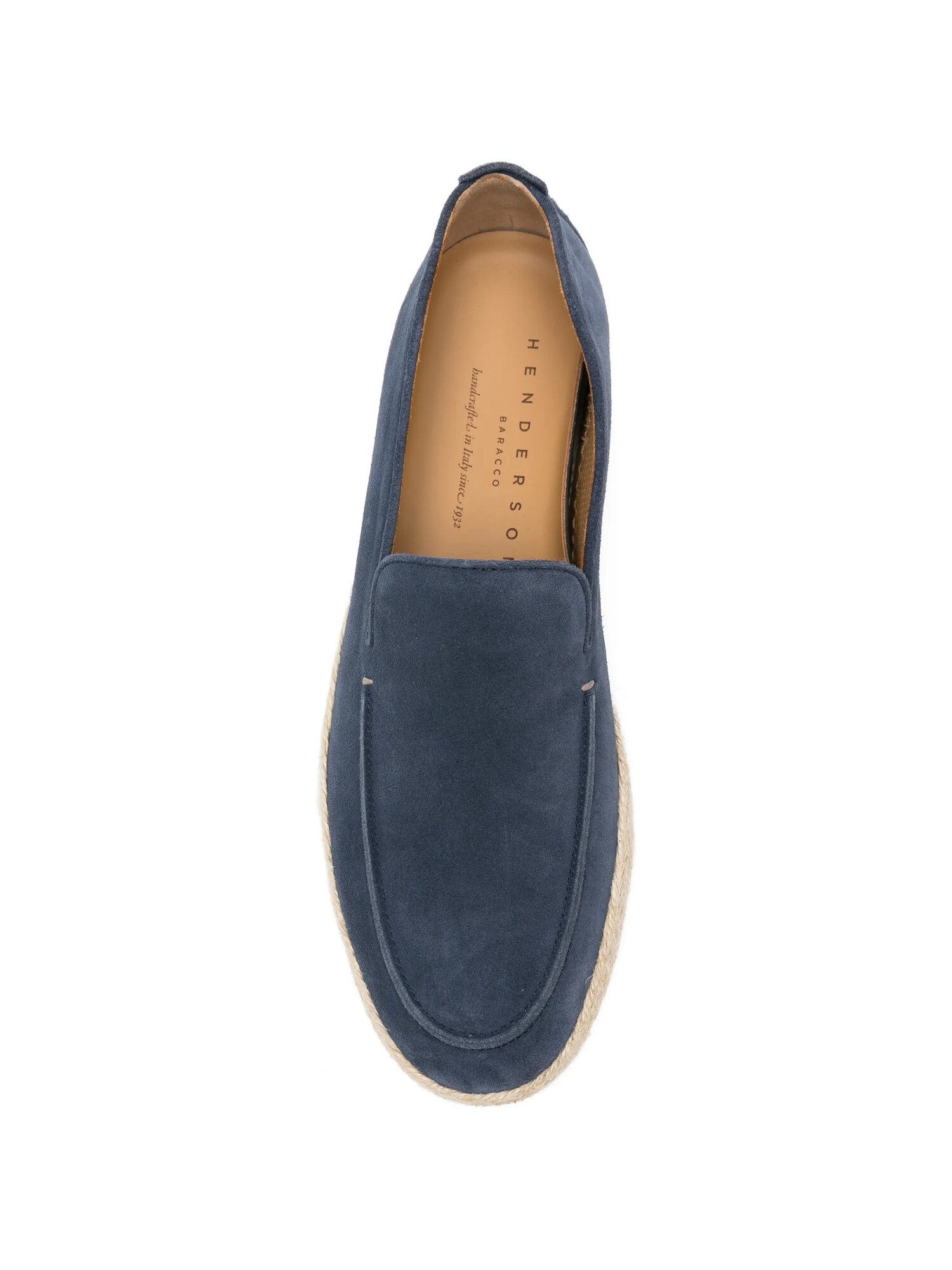 Лоферы HENDERSON BARACCO Braided-midsole suede loafers, размер 46 — фото 1
