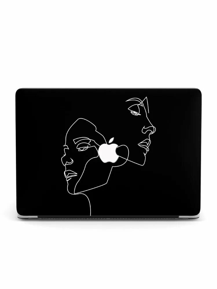 Чехол для Macbook Air 13 M2 M3 M4 / 2022 2024 2025 Чехол накладка для макбук air 13.6 черный искусство лицо глаза модель A2681 A3113 A3240.