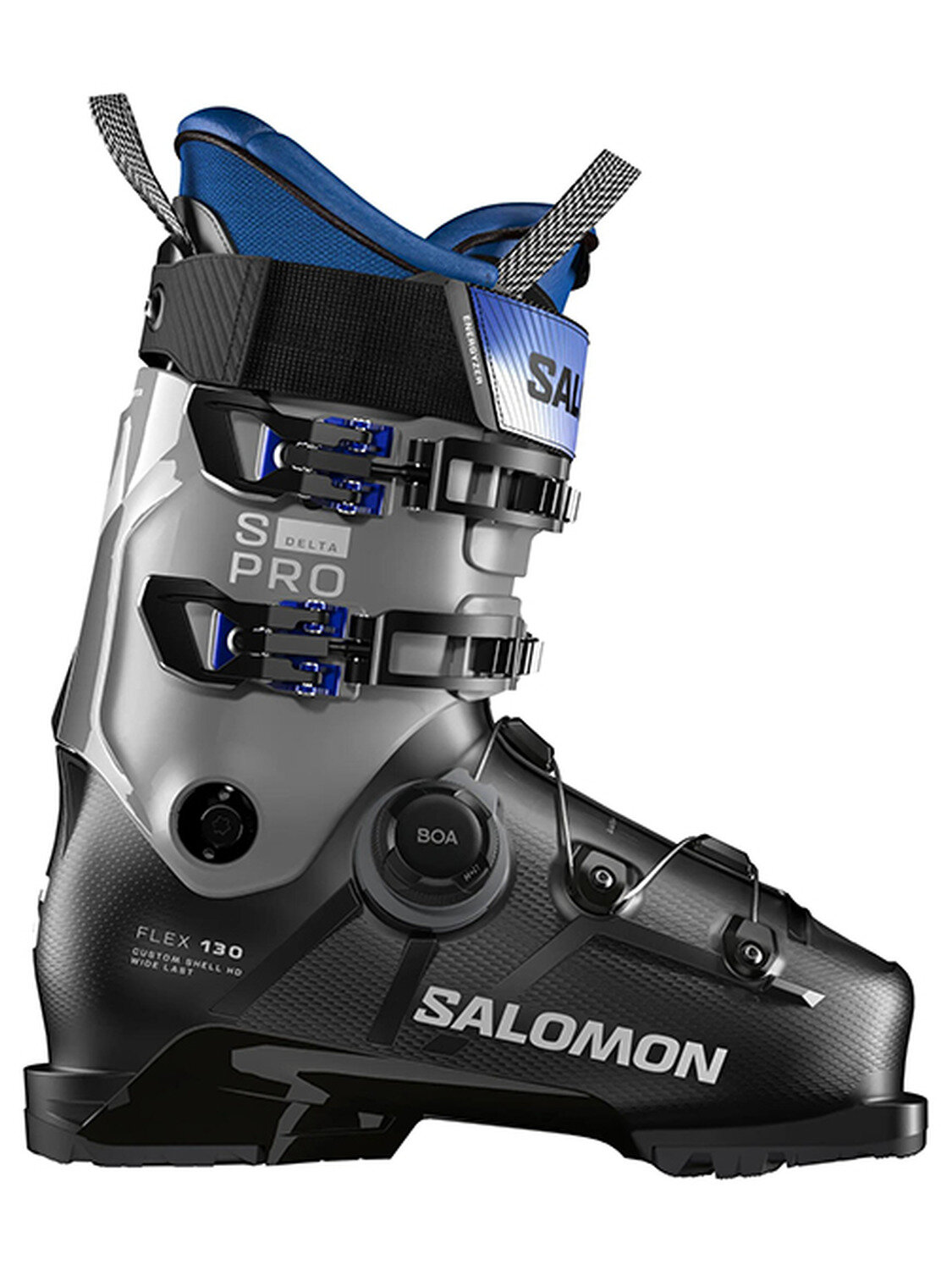Горнолыжные ботинки Salomon S/Pro Delta BOA 130 GW Black/Steel Gray/Race Blue 25/26 , для мужчин , черный