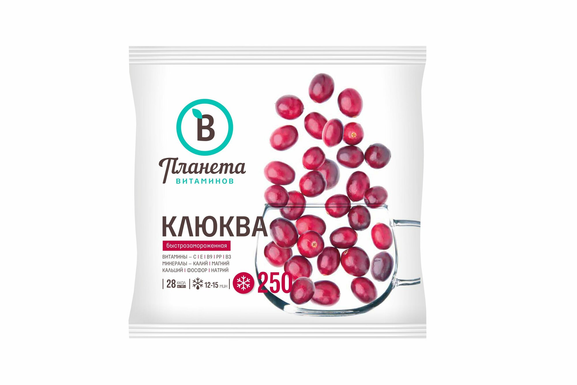 Клюква Планета Витаминов замороженная 250 г