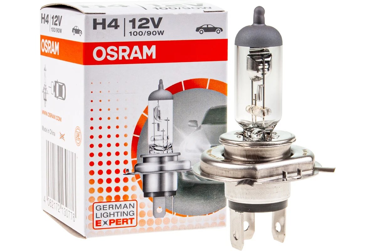 Автомобильная лампа 12V H4 100/90W P43t-38 12V OSRAM 62204CLC