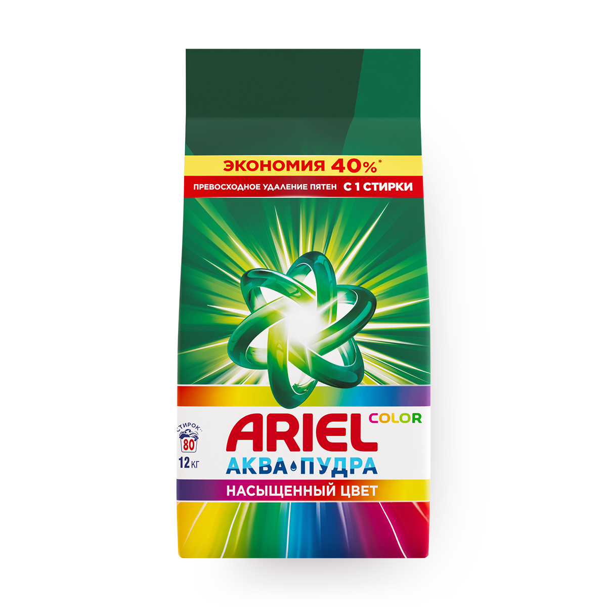 Стиральный порошок Ariel "Аква пудра Color", для цветных тканей, 12 кг