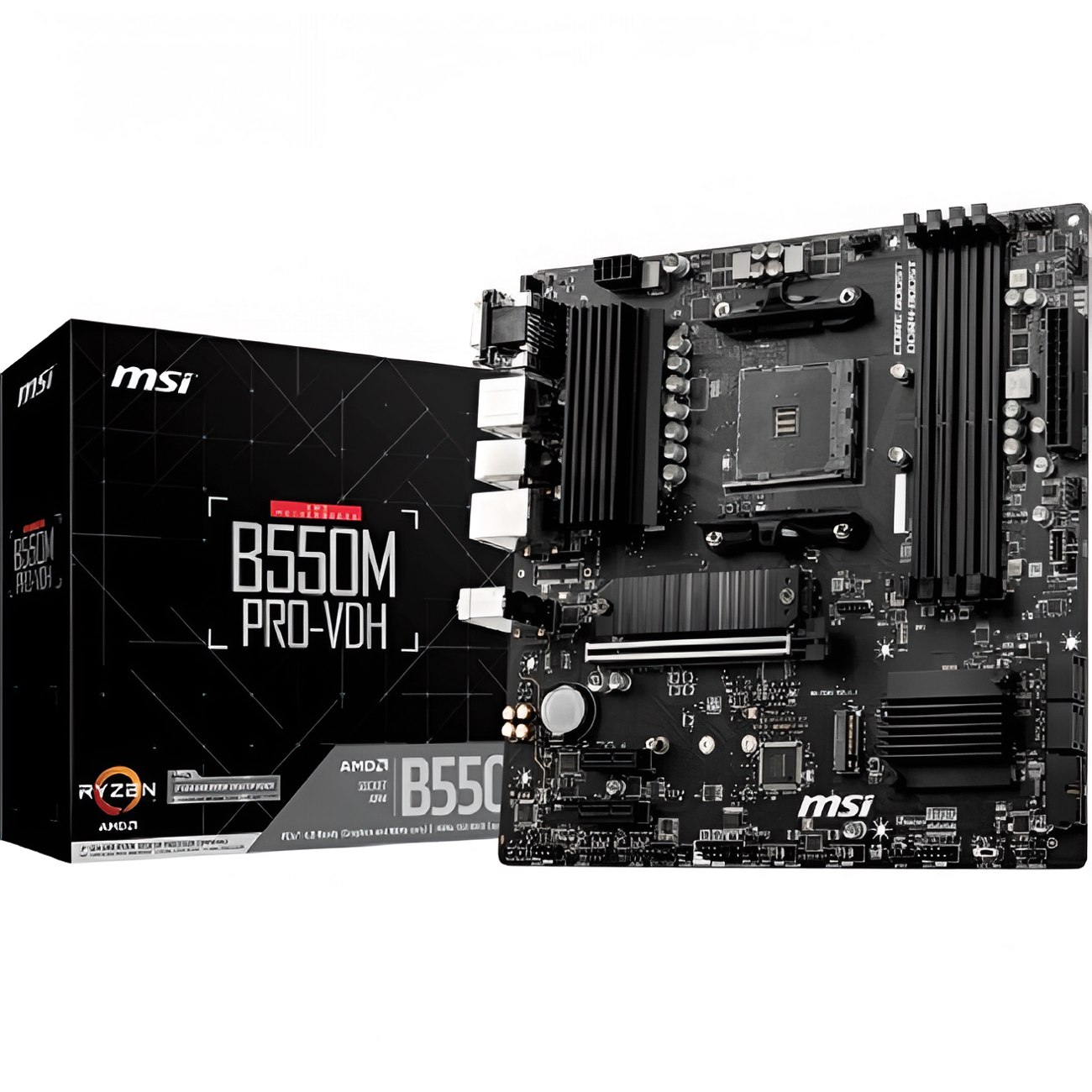 Материнская плата MSI B550M PRO-VDH (AM4/AMD B550/4xDDR4/PCI-Ex16/2xM.2/SB7.1/GLAN/DisplayPort/HDMI/VGA/mATX)