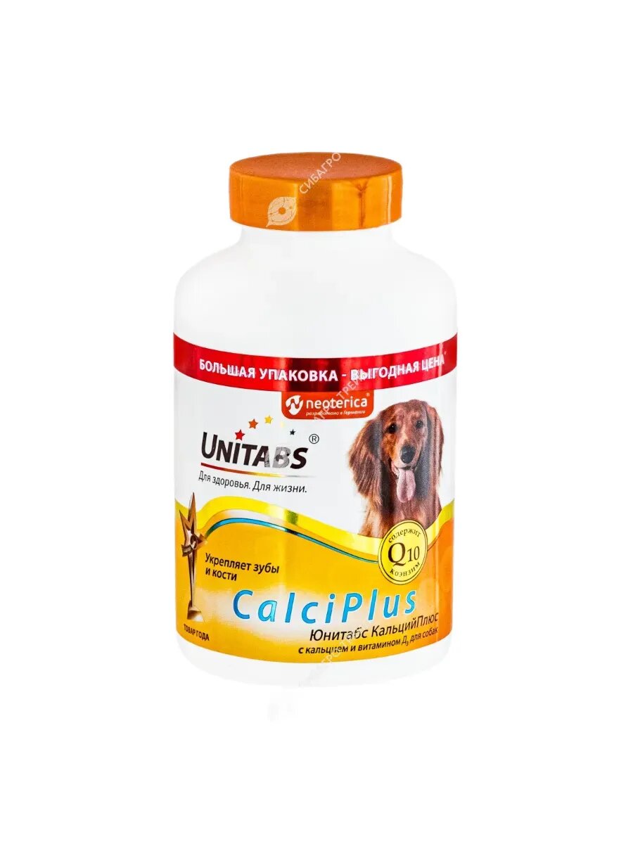 Юнитабс для собак CalciPlus c Q10 уп. 200 табл.