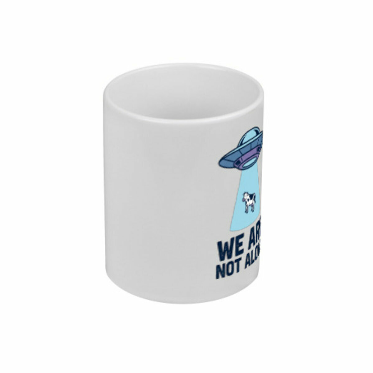 Кружка «We are not alone, Похищение коровы нло» (белый)