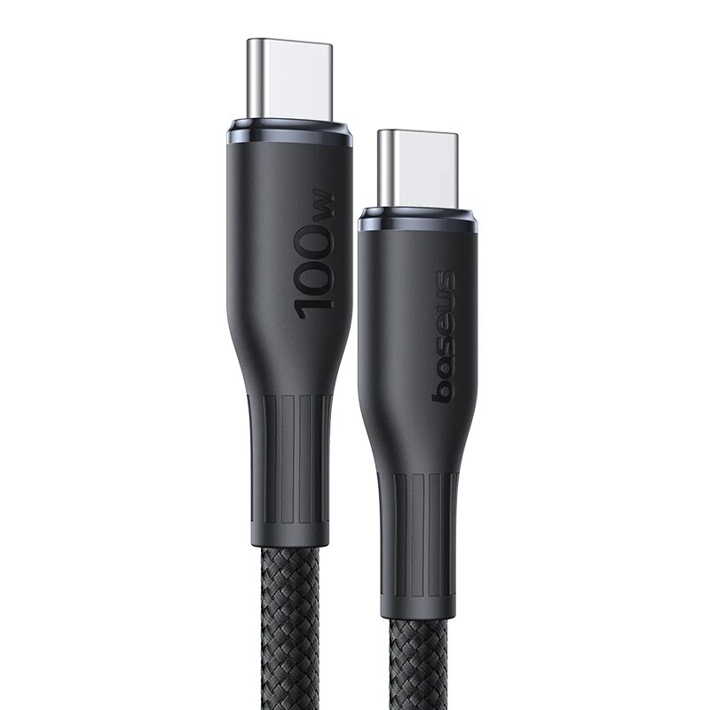 Baseus 100W USB-C - USB-C кабель, 1 м, Black