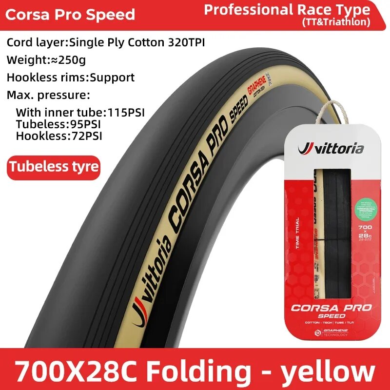 Vittoria Corsa Pro Speed бескамерные шины 320tpi 700x26/28/29