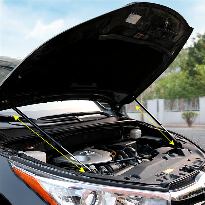 Газовые упоры капота для Toyota Highlander XU50 2014-2019 "Амортизаторы" Тойота Хайлендер XU50 2 шт Автозапчасти