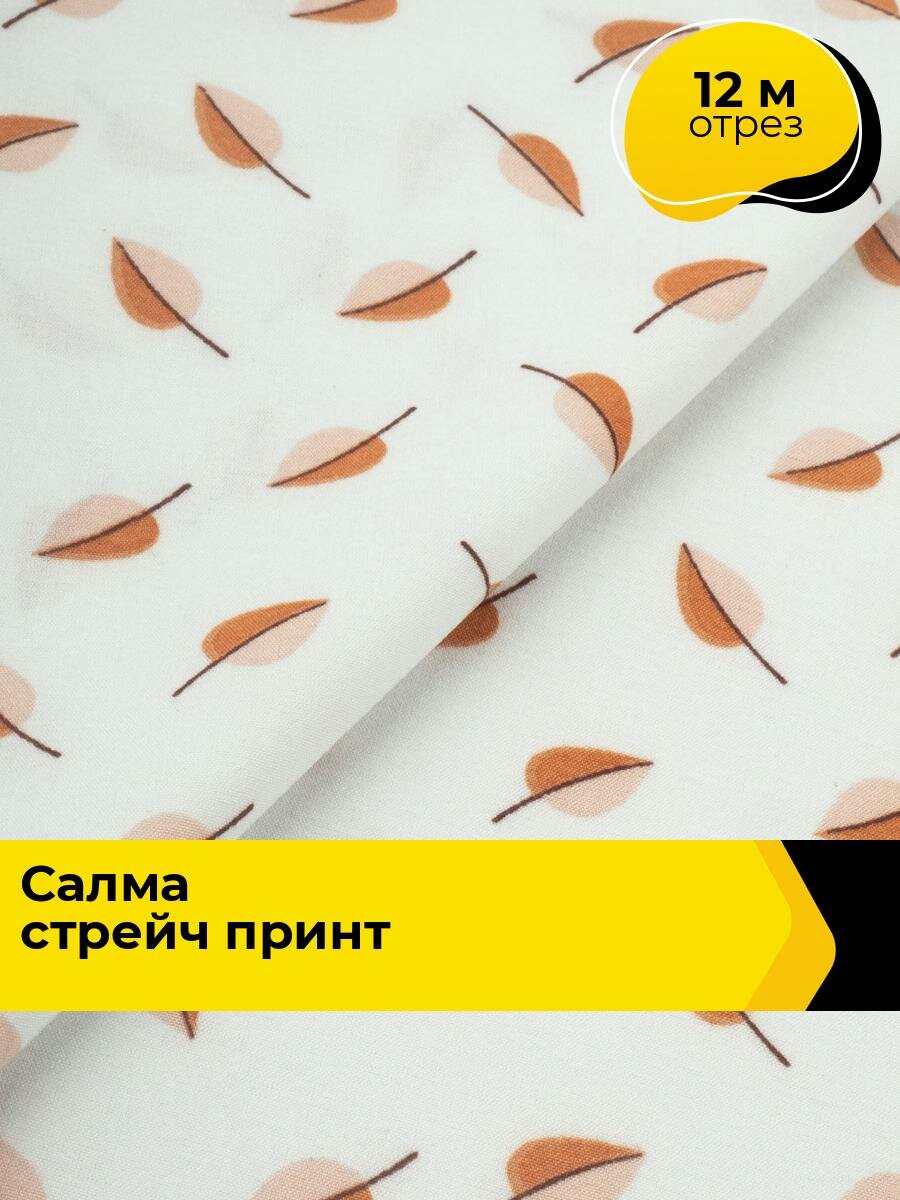 Ткань для шитья и рукоделия "Салма" стрейч принт 12 м*150 см, цвет мультиколор