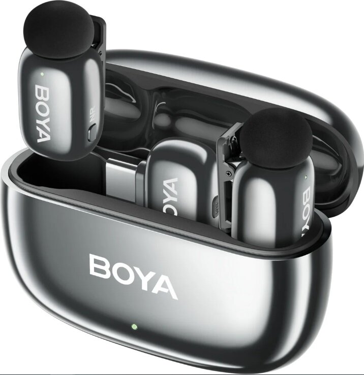 Радиосистема BOYA "Mini 2-02", серебристый, электретный, малый конденсатор — фото 1