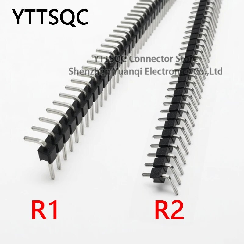 YTTSQC 2.54 мм угловой штыревой разъем 1x40P 12 мм с золотым покрытием R1 A9B11