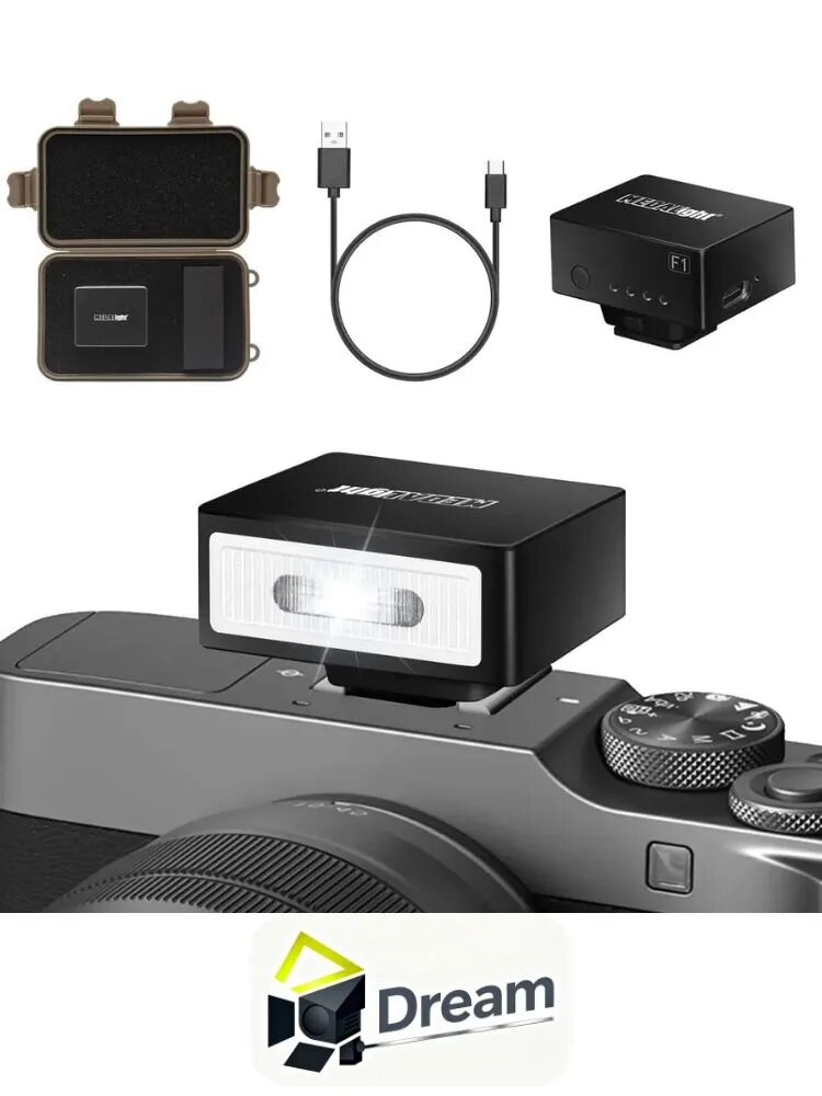 MEDALight F1 Мини-вспышка для цифровых фотоаппаратов, портативная вспышка Speedlite с горячим башмаком для цифровых зеркальных фотоаппаратов