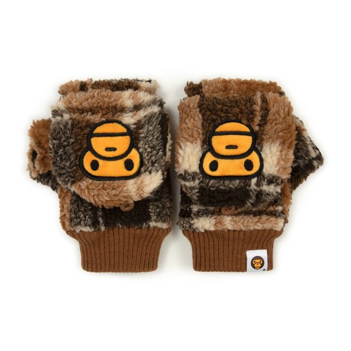 Перчатки AAPE BY A BATHING APE для женщин, размер OneSize, коричневый — фото 1