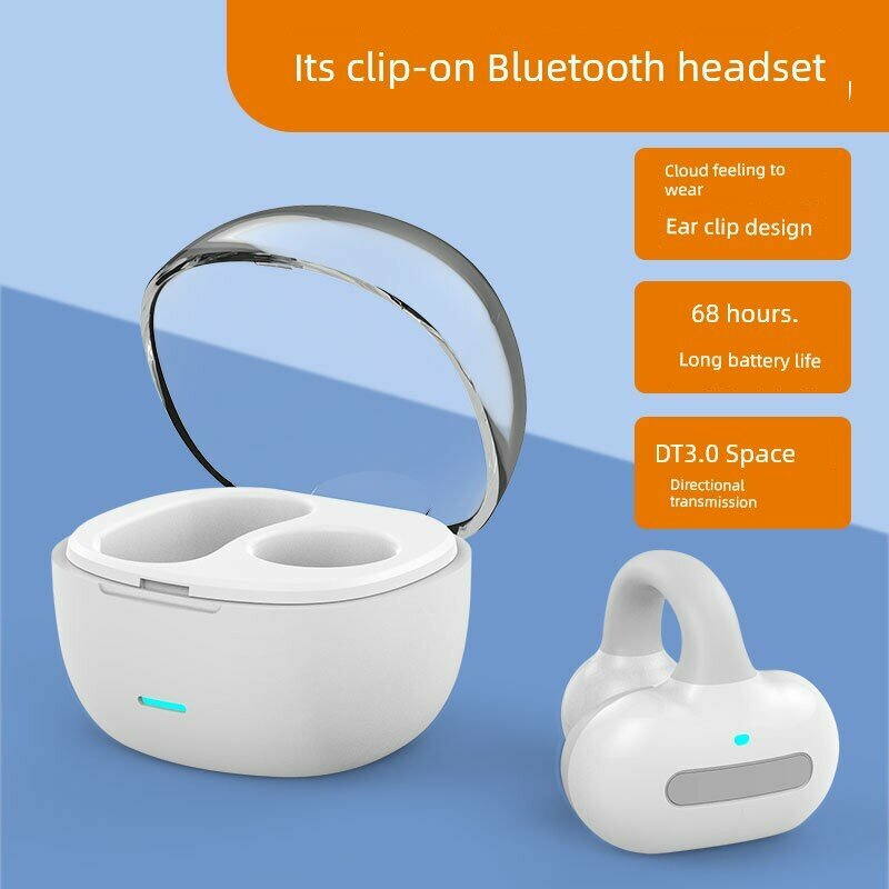 Беспроводные костные наушники Bluetooth с зарядным кейсом водонепроницаемые G8 серый для продолжительного использования