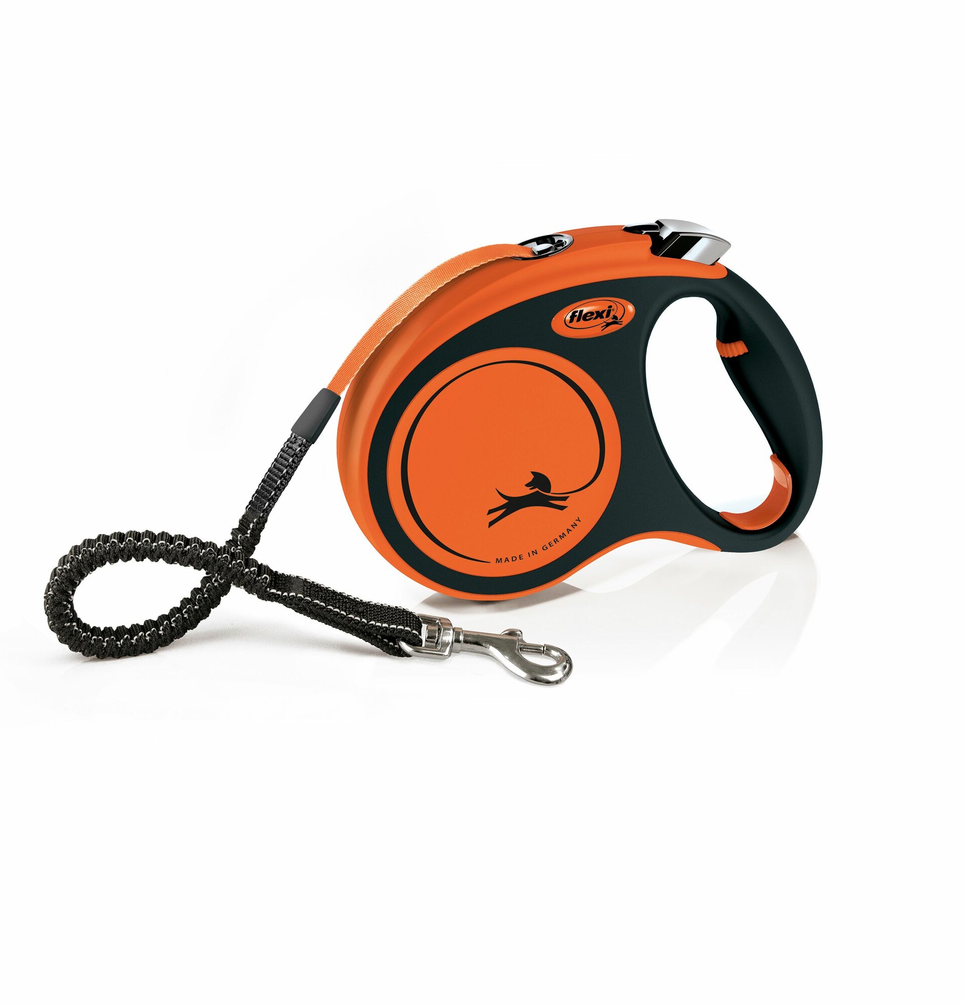 FLEXI рулетка Xtreme M ремень 5 м до 35 кг, черный/оранжевый