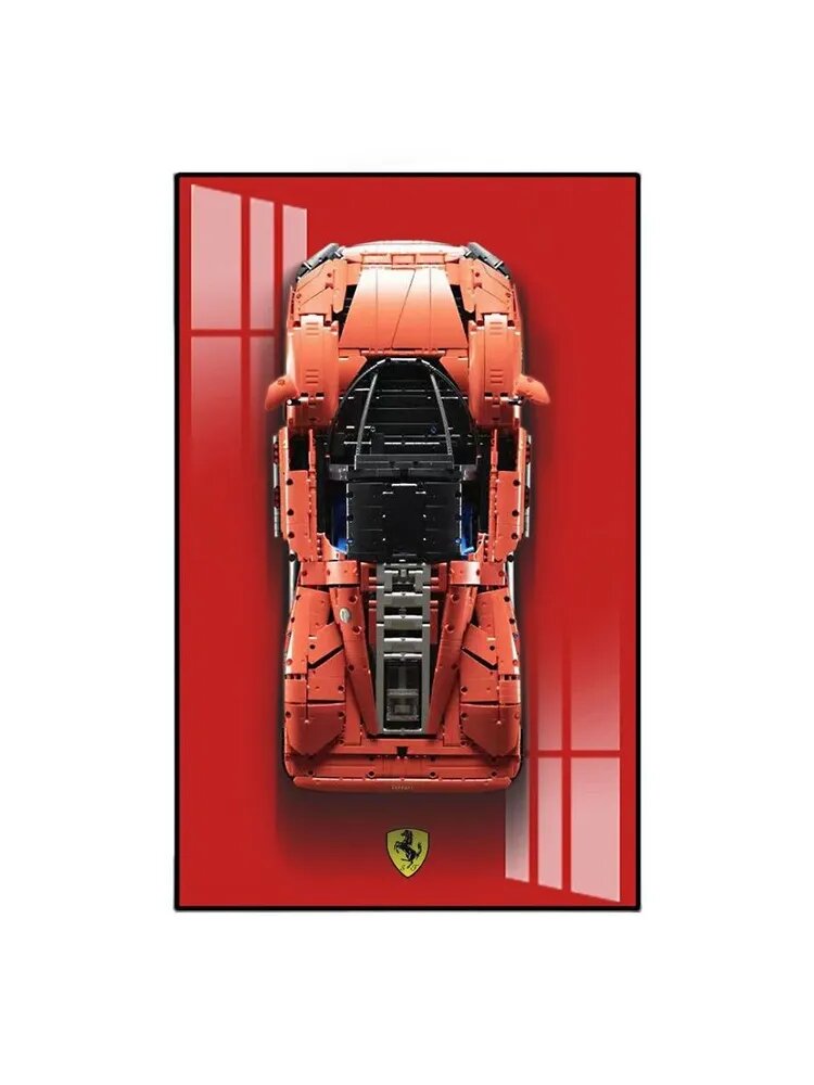 Крепление для картин Ferrari, на шурупах, 50x80 см, красное, металл, для коллекционных моделей