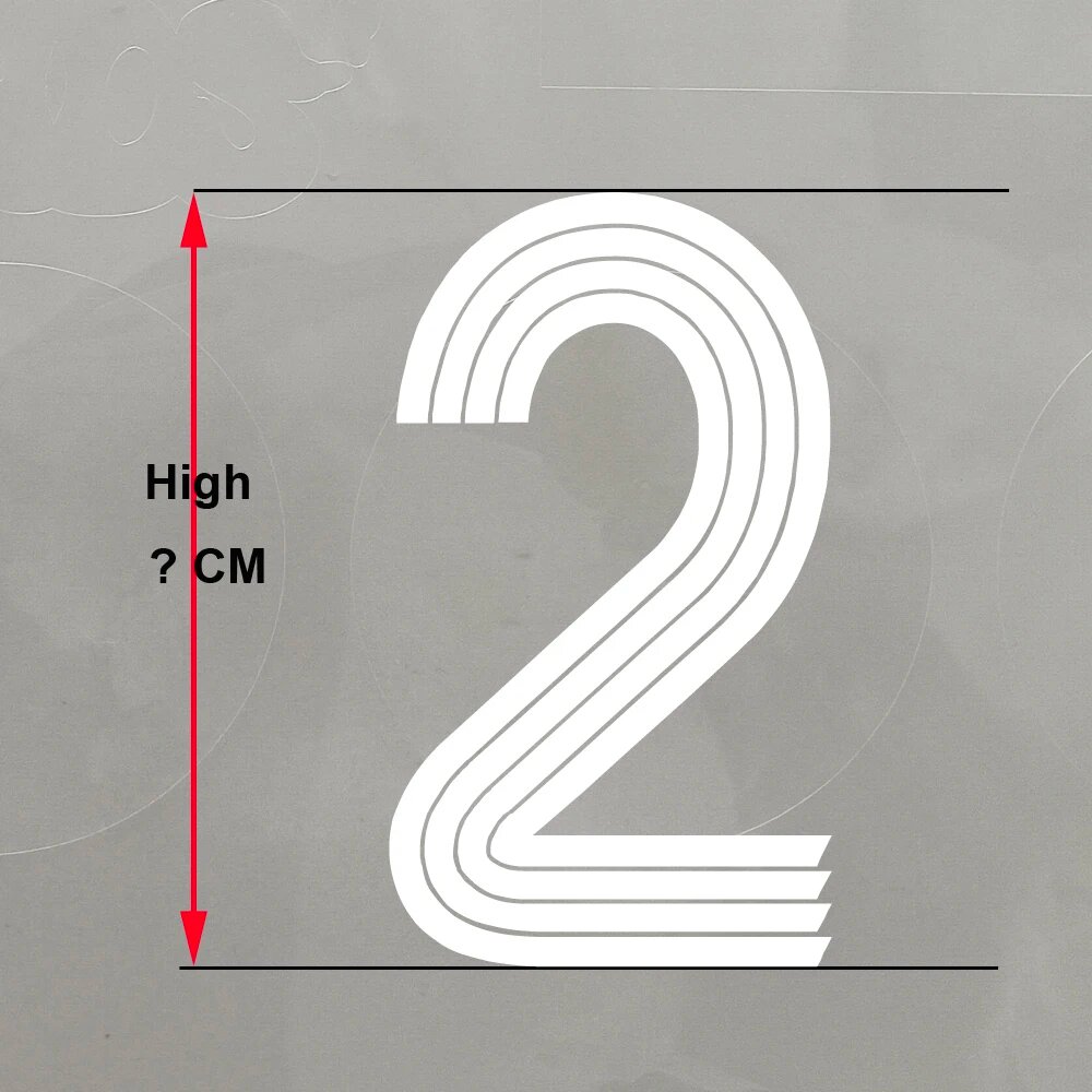 Белая термотрансферная нашивка "2"