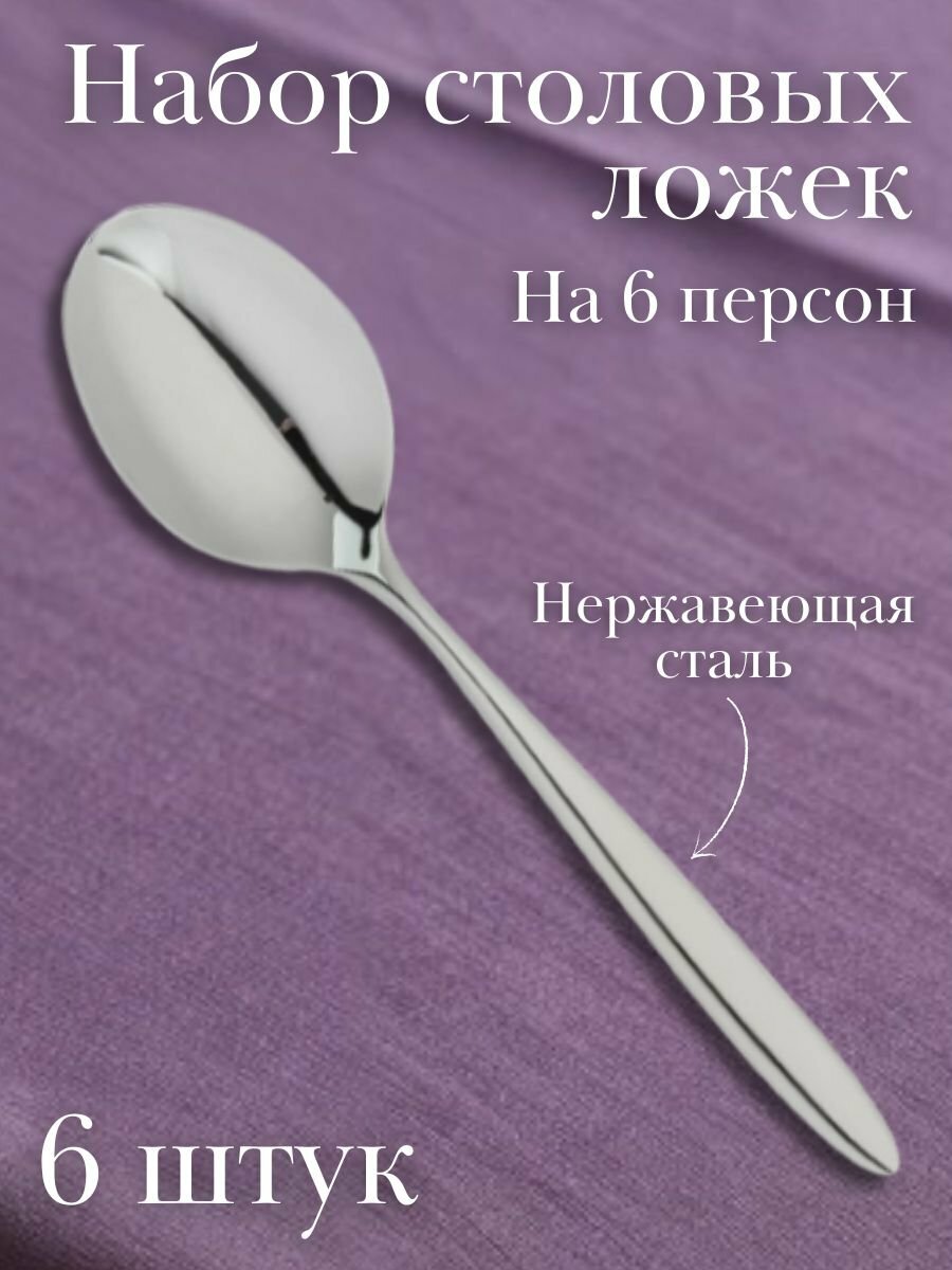 Ложка столовая 'Signum' Luxstahl 6 шт